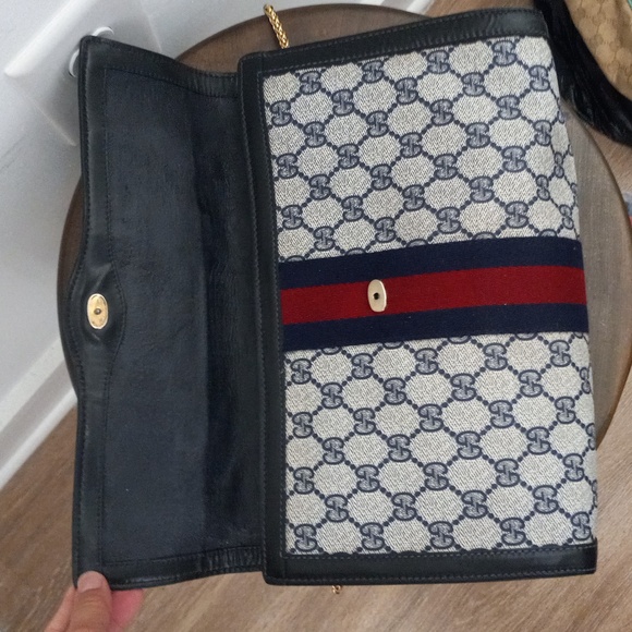 Gucci | Bags | Authentic Vintage Gucci Gg Monogram Supreme Sherry Web ...